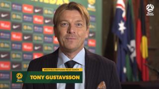 Tony Gustavsson sends a message to the Westfield Matildas fans | Socceroos