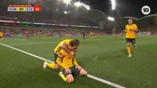 GOAL: Goodwin - Debut Socceroos goal for the winger | Socceroos